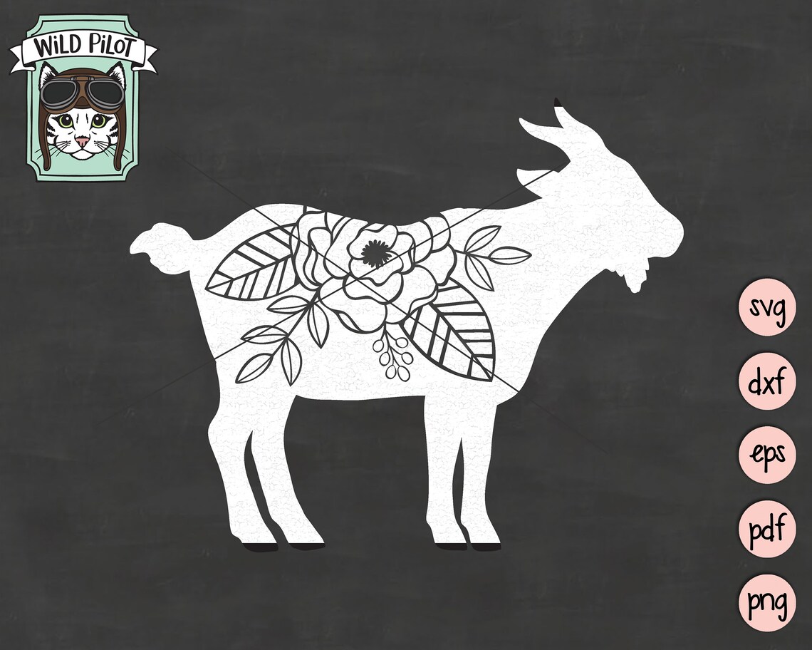 Goat SVG Cut File Goat Silhouette SVG Goat Clipart Pretty - Etsy