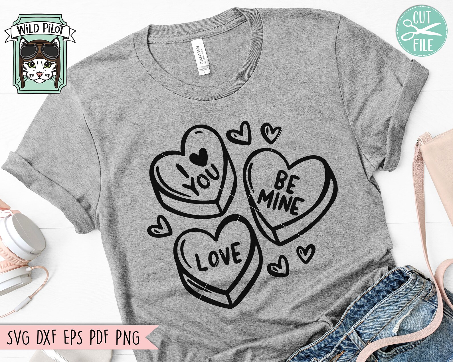Valentines Day SVG File, Valentines Day Shirt SVG, Heart Candies SVG ...