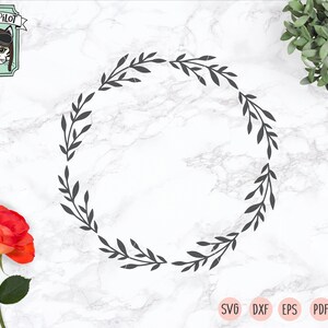Wreath SVG File, Laurel Wreath Svg, Monogram Wreath SVG, Laurel Leaf ...