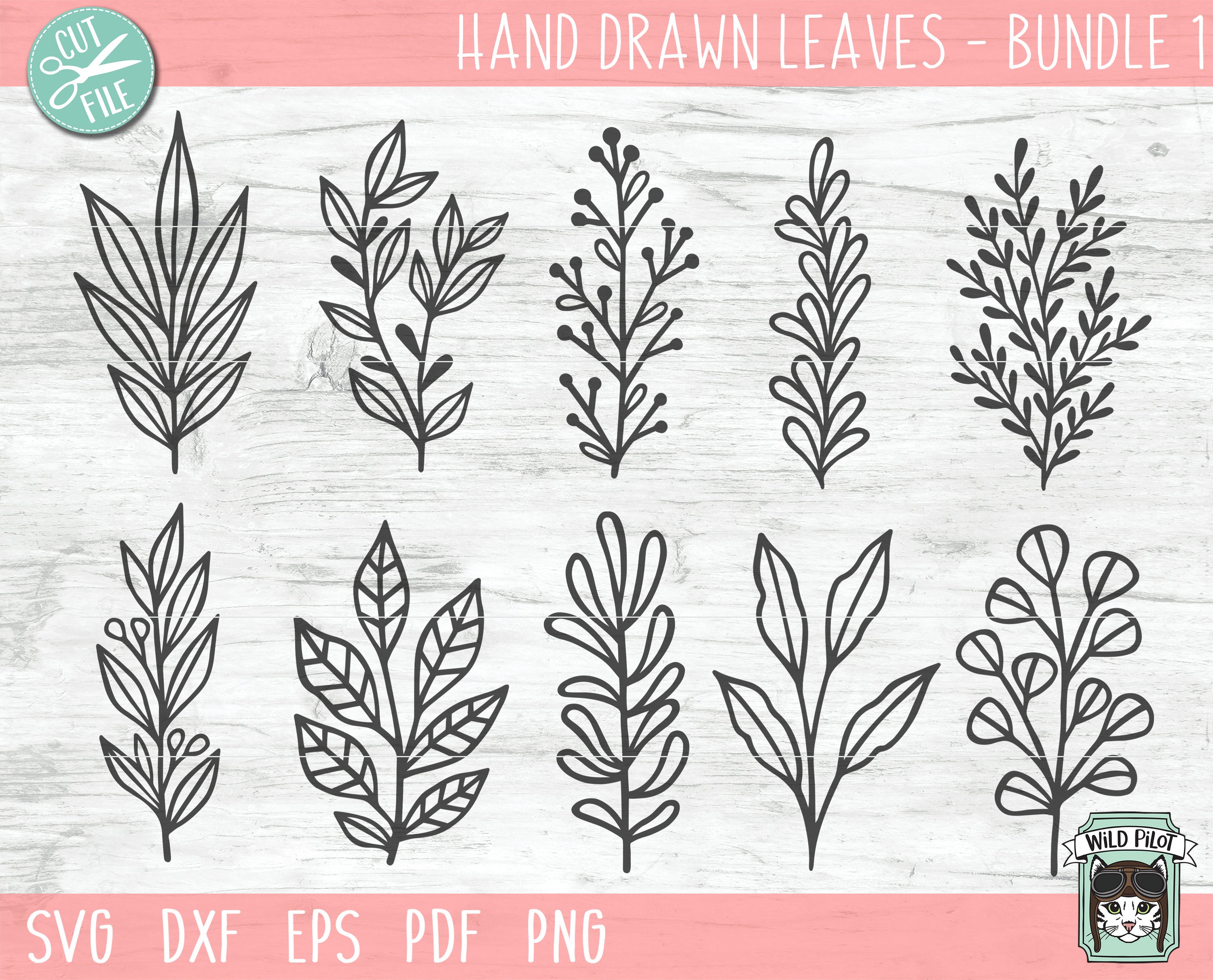 Leaves Bundle SVG Leaf Doodles SVG Files Leaf Cut File - Etsy Australia