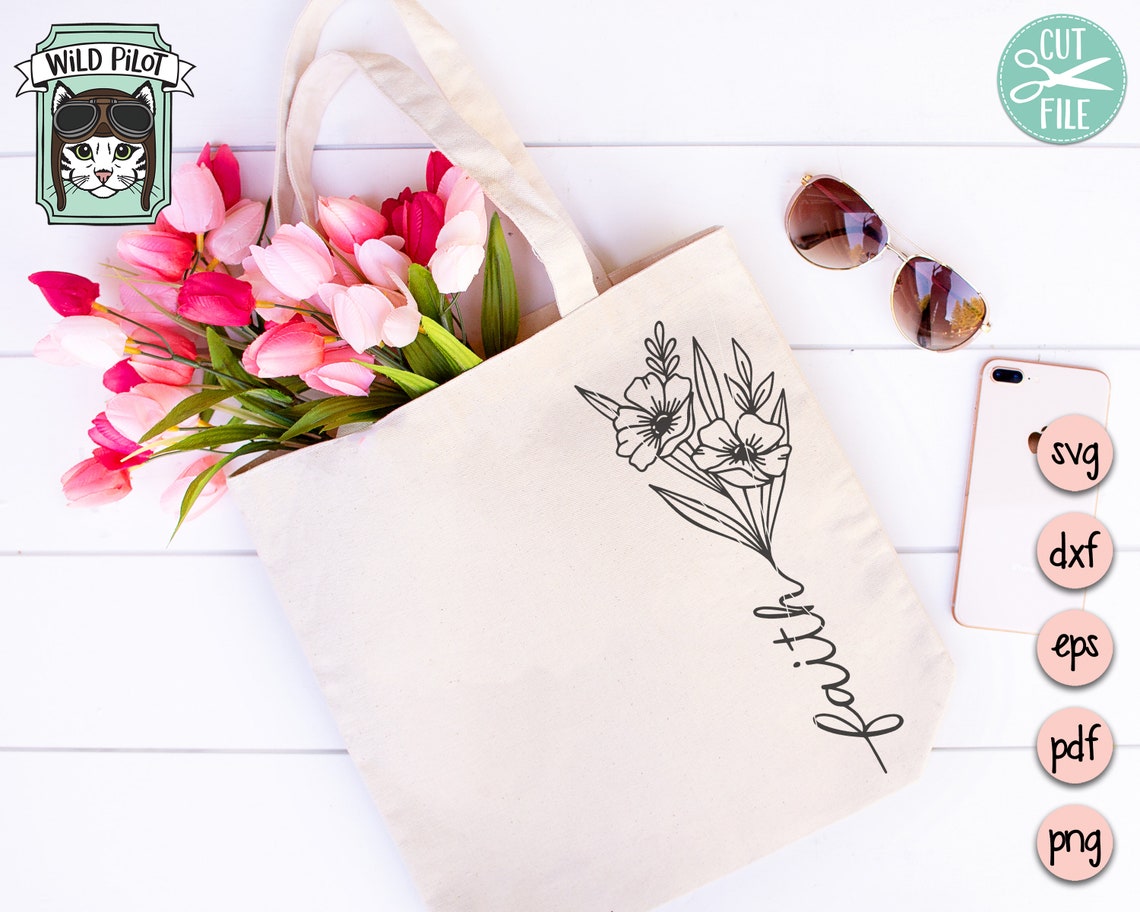 Faith SVG File Faith Bouquet Svg File Religious Svg File - Etsy