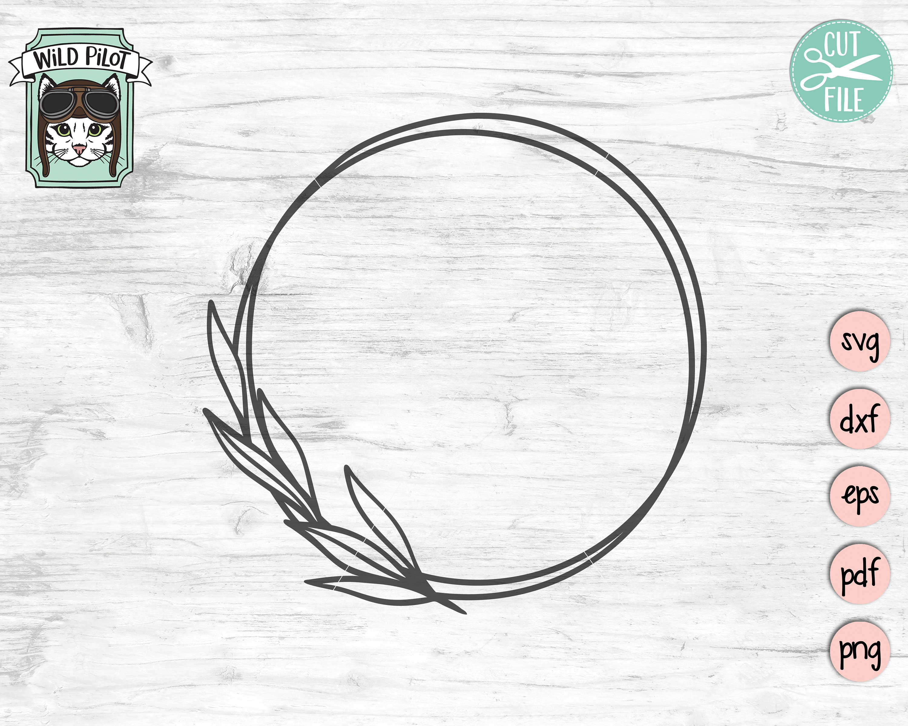 Leaf Frame SVG file Monogram Frame Leaf Border SVG Leaves | Etsy