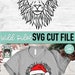 Lion Santa Hat Svg File, Lion With Hat Svg, Christmas Svg File, Lion ...