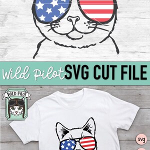July 4th Cat SVG, Funny Cat Svg, Fourth of July Cat Svg File, Patriotic ...