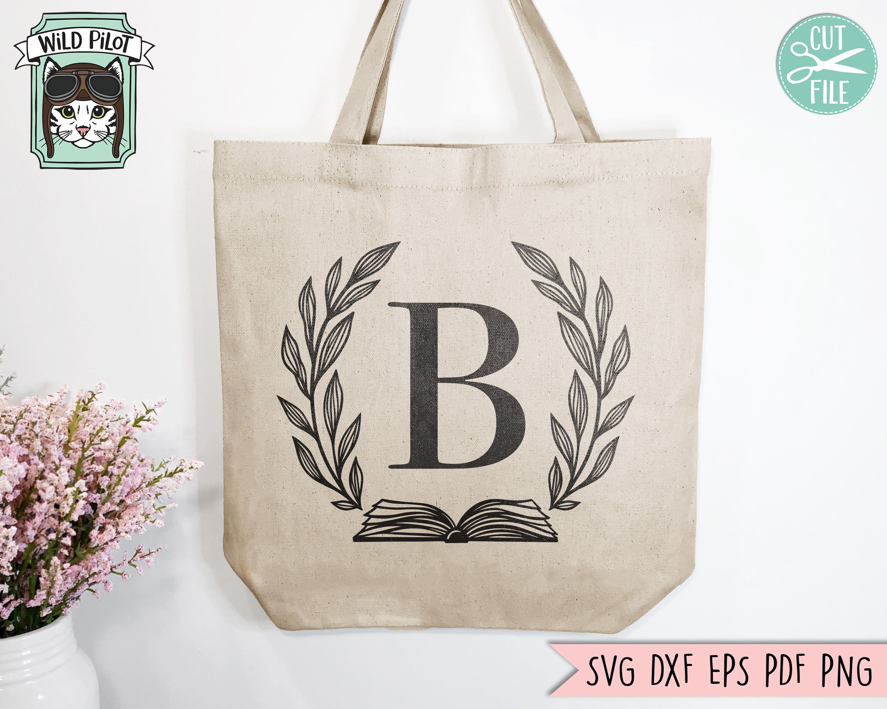 Book SVG, Reading SVG, Monogram Frame Svg, Book Lover SVG, Librarian ...