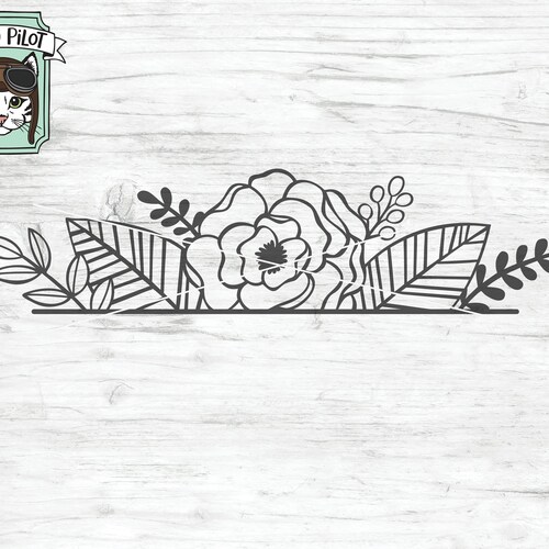 FLORAL BORDER Svg Floral Divider Svg Flower Cut File Flower - Etsy