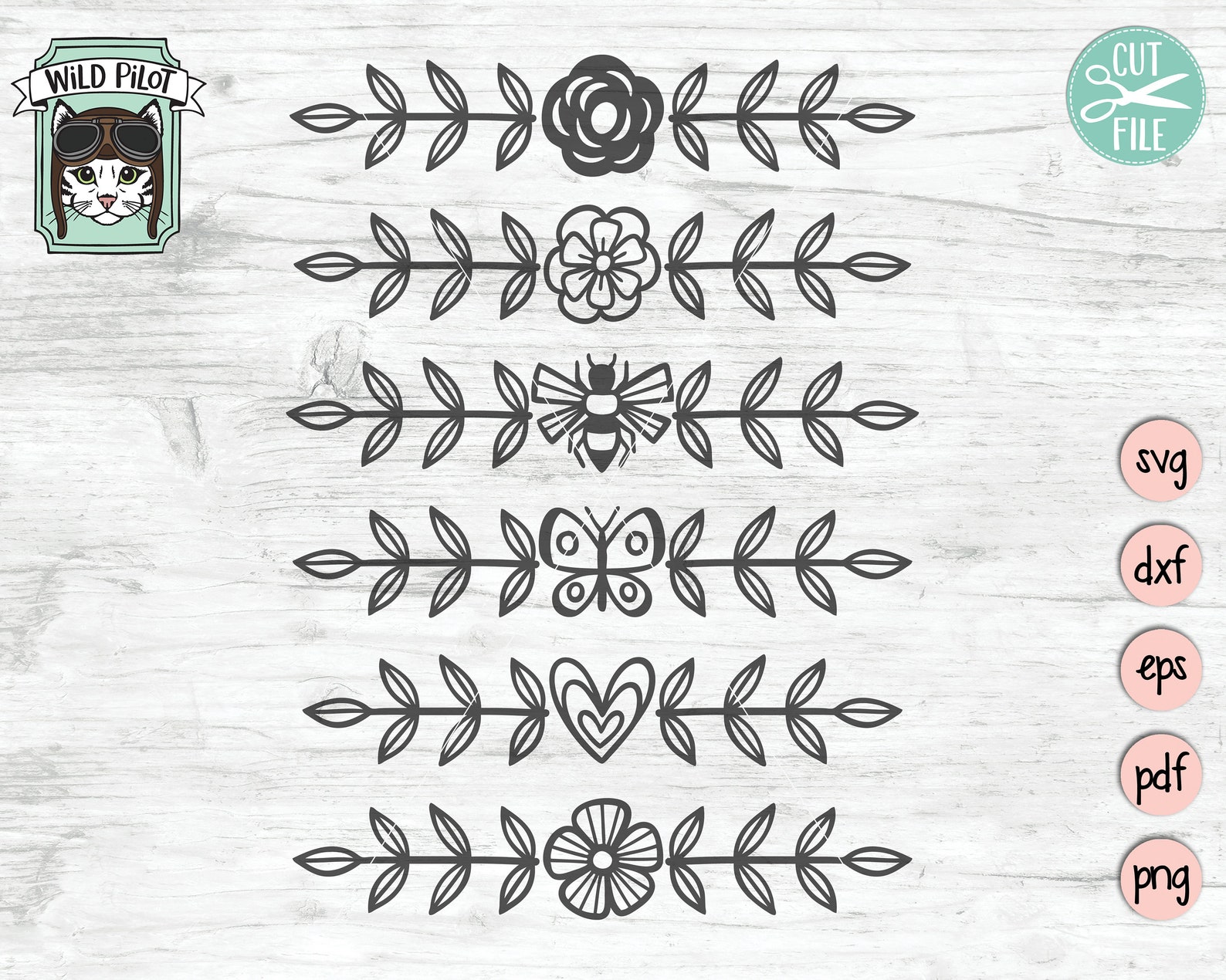 Dividers SVG Files Dividers Cut File Text Dividers Svg Line | Etsy