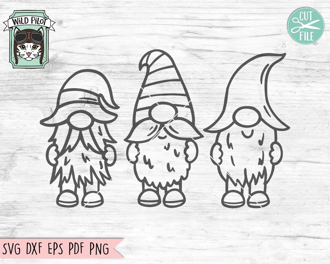 Gnome SVG File Gnome Cut File Gnome Clipart Gnome Vector | Etsy