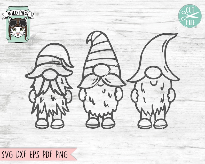 Gnome SVG File Gnome Cut File Gnome Clipart Gnome Vector | Etsy