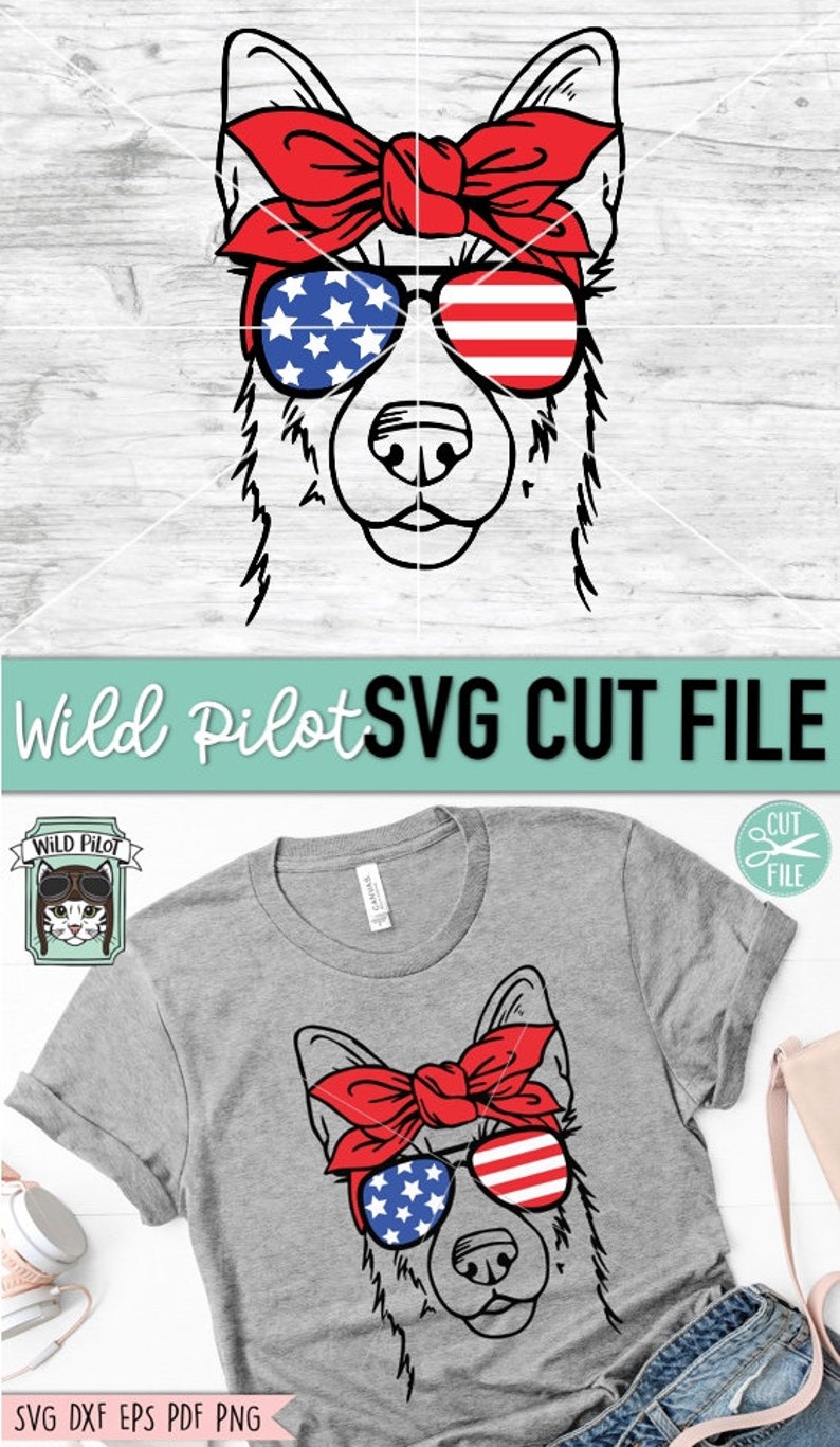 July 4th Dog SVG Fourth of July German Shepherd Svg File | Etsy