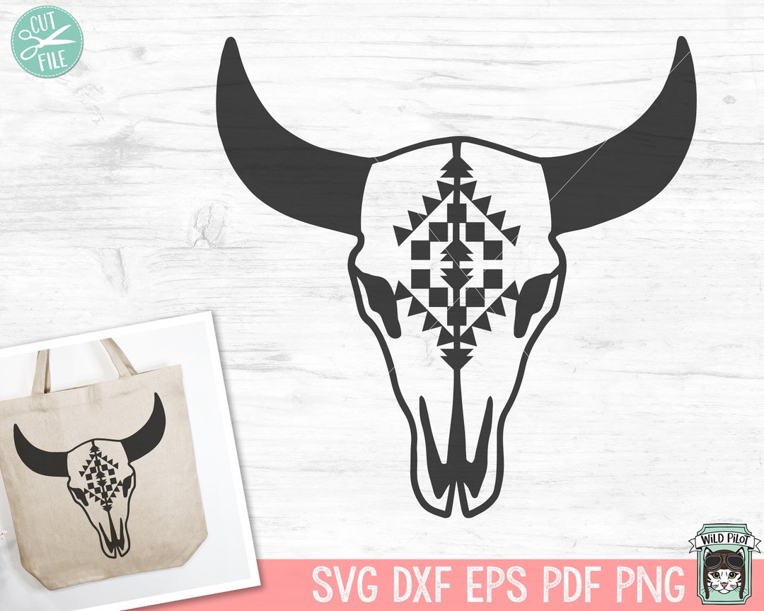 Cow Skull SVG, Cow Skull SVG File, Cow Skull Medallion SVG, Bull Svg ...