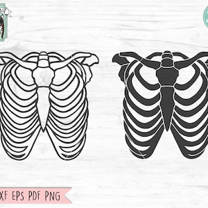 Ribcage SVG, Skeleton SVG, Halloween Svg