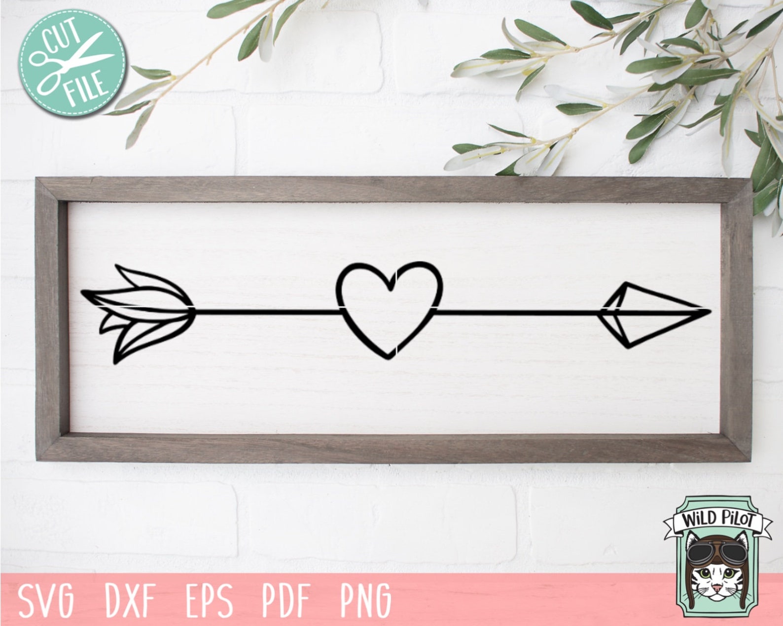 Arrows SVG Cut File Arrow Heart SVG Cut Files Valentines Day - Etsy