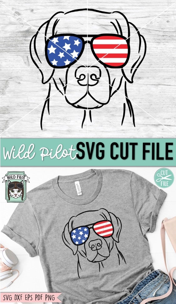 Labrador Retriever SVG Fourth of July Dog Svg File July 4th | Etsy