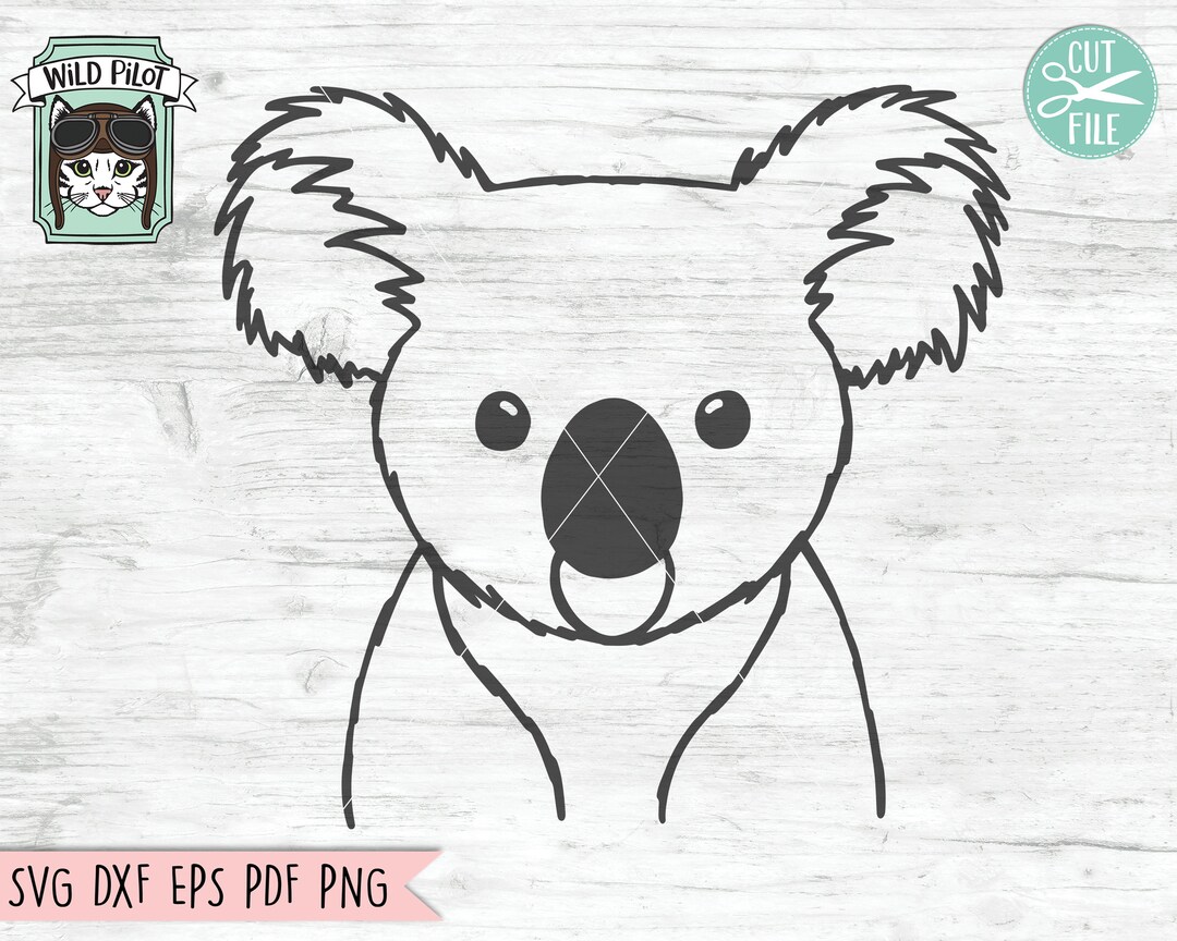Koala Svg File, Koala Cut File, Animal Face Svg Cut File, Cute Koala ...