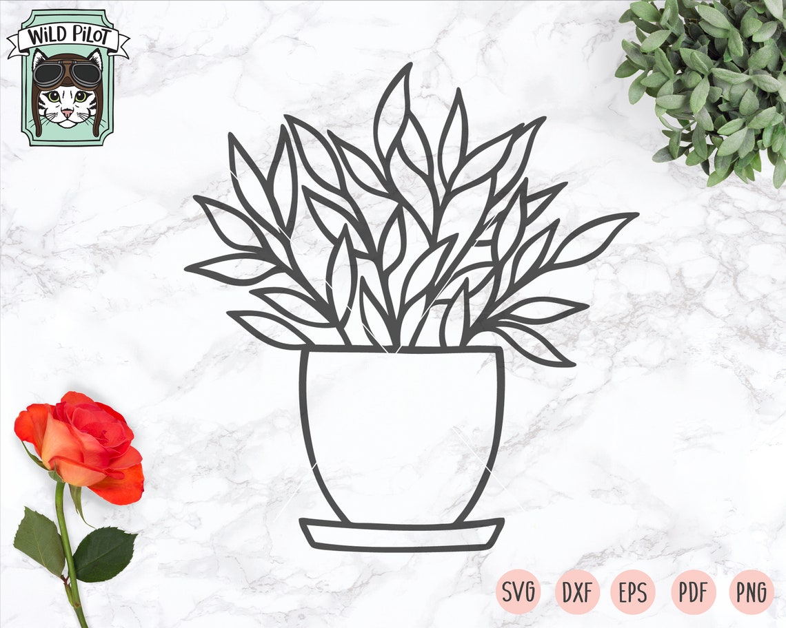 Plants SVG Files, Potted Plants Svg File, Plant Cut File, Planters Clip ...