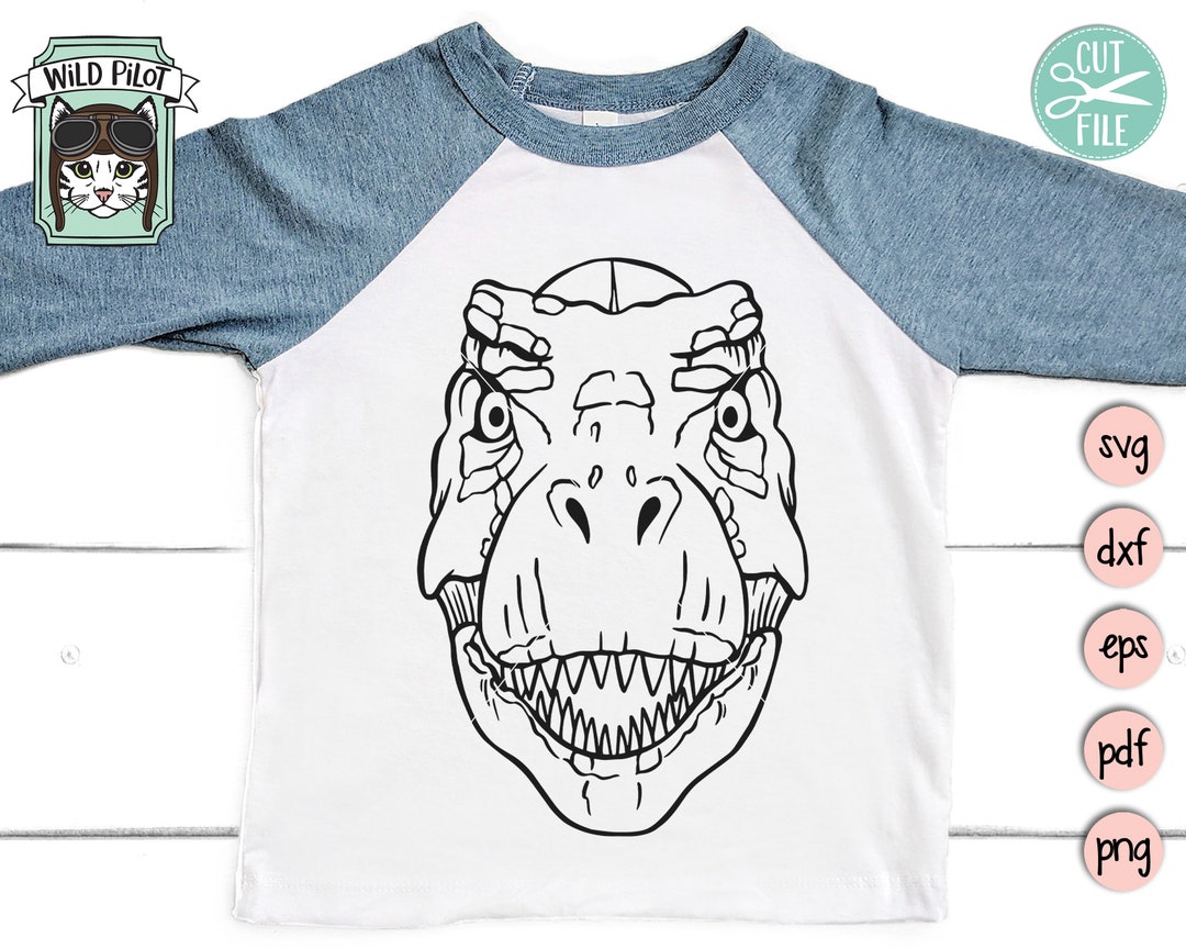 Dinosaur SVG File, T Rex SVG, Tyrannosaurus Rex Svg File, Animal Face ...