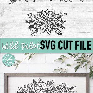 Poinsettia SVG File, Poinsettia Cut File, Christmas Svg, Christmas ...