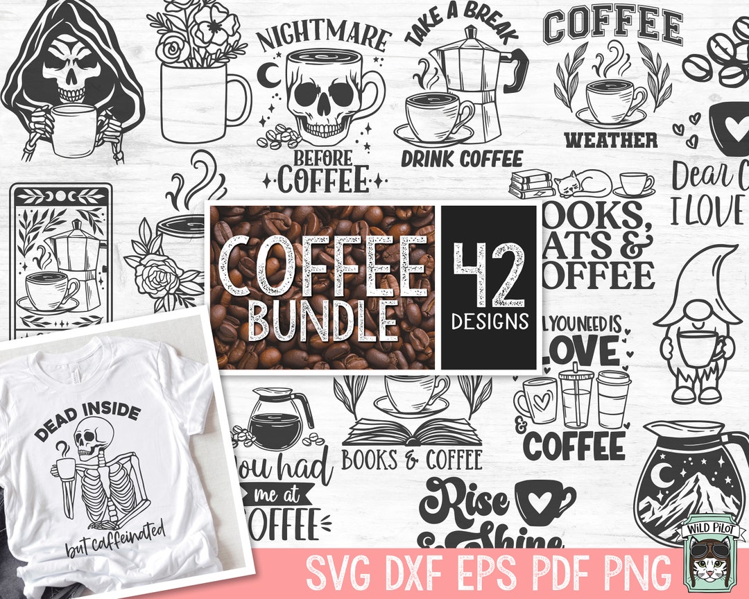 Coffee SVG Files Bundle, Coffee Lover SVG, Coffee Books Svg Files ...