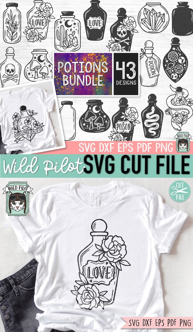 Potions SVG File Bundle Mystical Svg Bundle Apothecary Cut - Etsy Canada