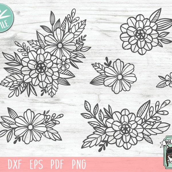 Flower Accent Svg - Etsy