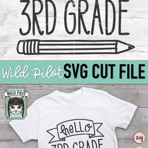 Hello 3rd Grade SVG, Back to School SVG, First Day of School Svg File ...
