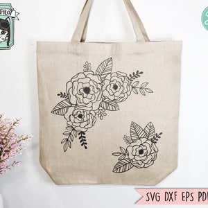 Flower SVG File, Floral SVG Files, Flower Cut Files, Flower Border SVG ...