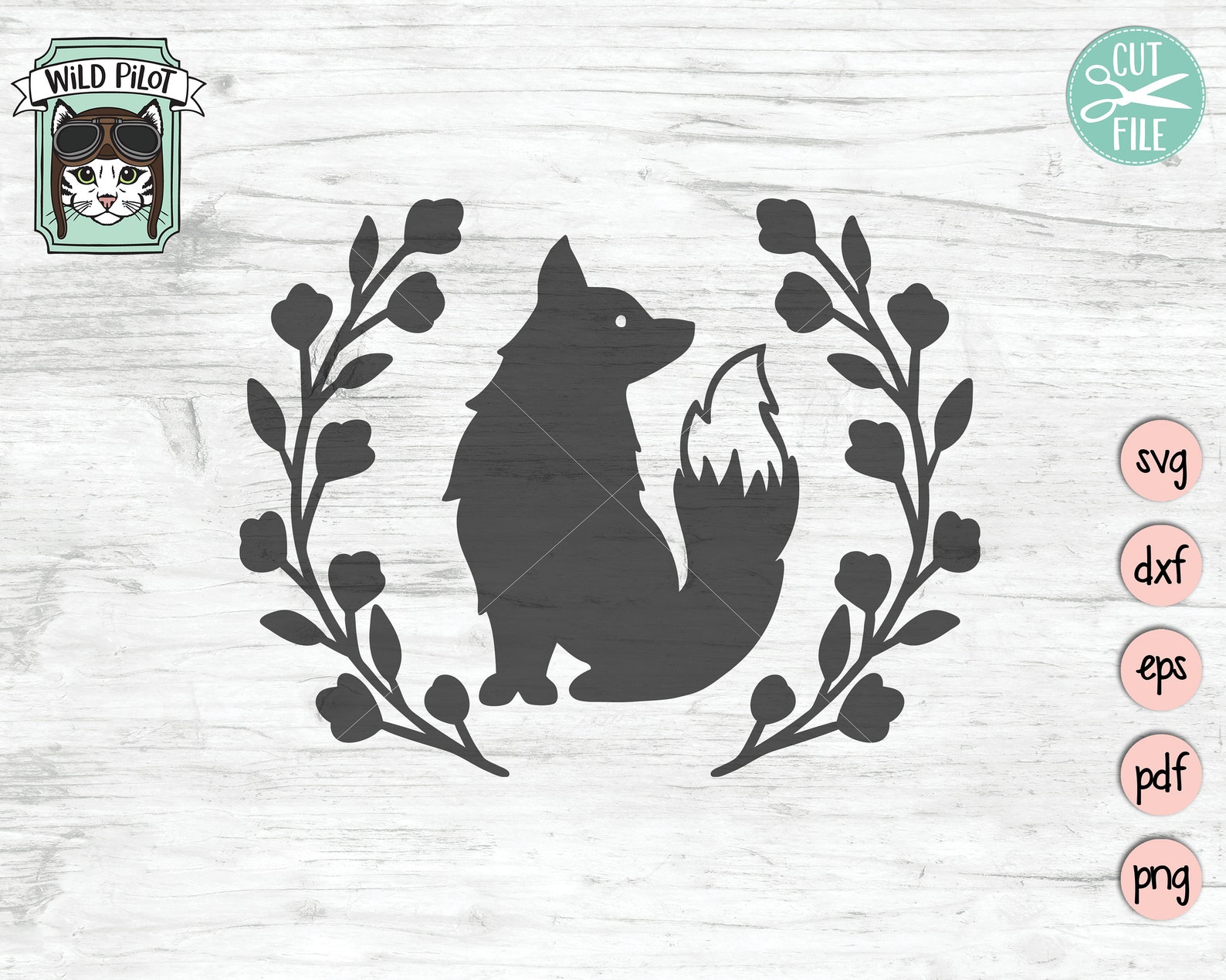 Fox SVG File Fox Cut File Fox Silhouette Svg Fox Wreath Cut - Etsy