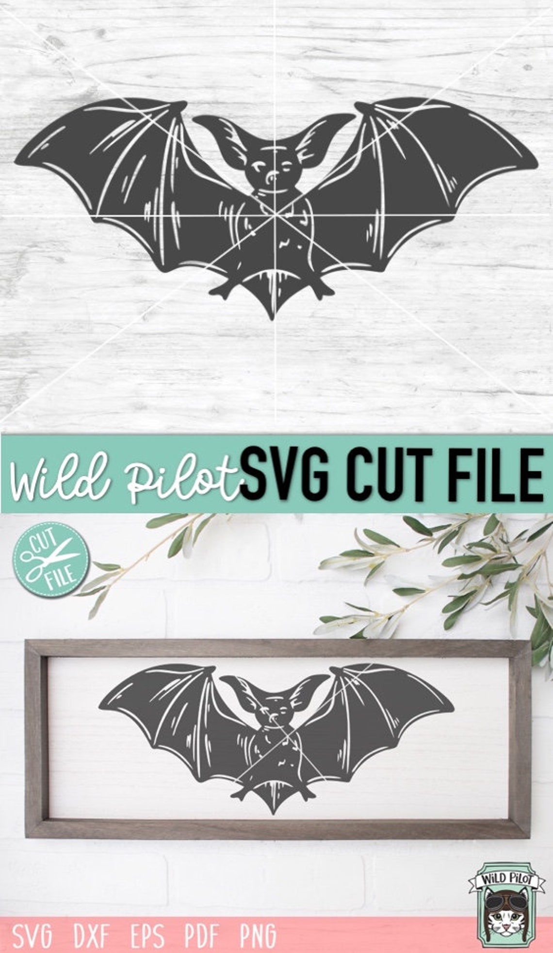 Halloween SVG File, Bat SVG File, Halloween Cut File, Bat Cut File ...