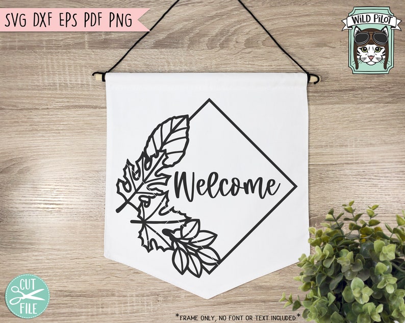 Leaf Monogram Frame SVG Fall Monogram Frame Cut File Fall | Etsy