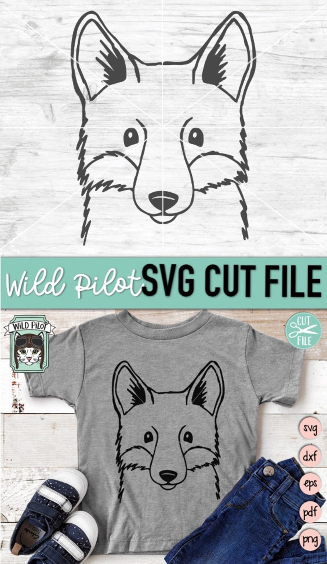 Fox Svg File Fox Cut File Animal Face Cute Fox Svg Fox - Etsy