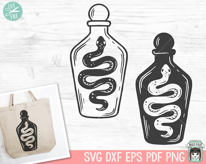Snake SVG Potion Bottle SVG Animal Svg Snake Clipart - Etsy