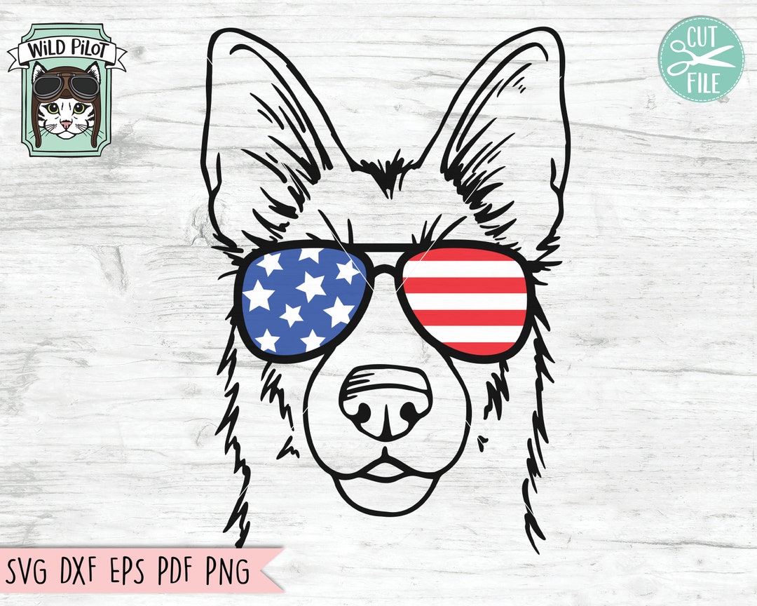 German Shepherd SVG, Fourth of July Dog Svg File, July 4th German ...