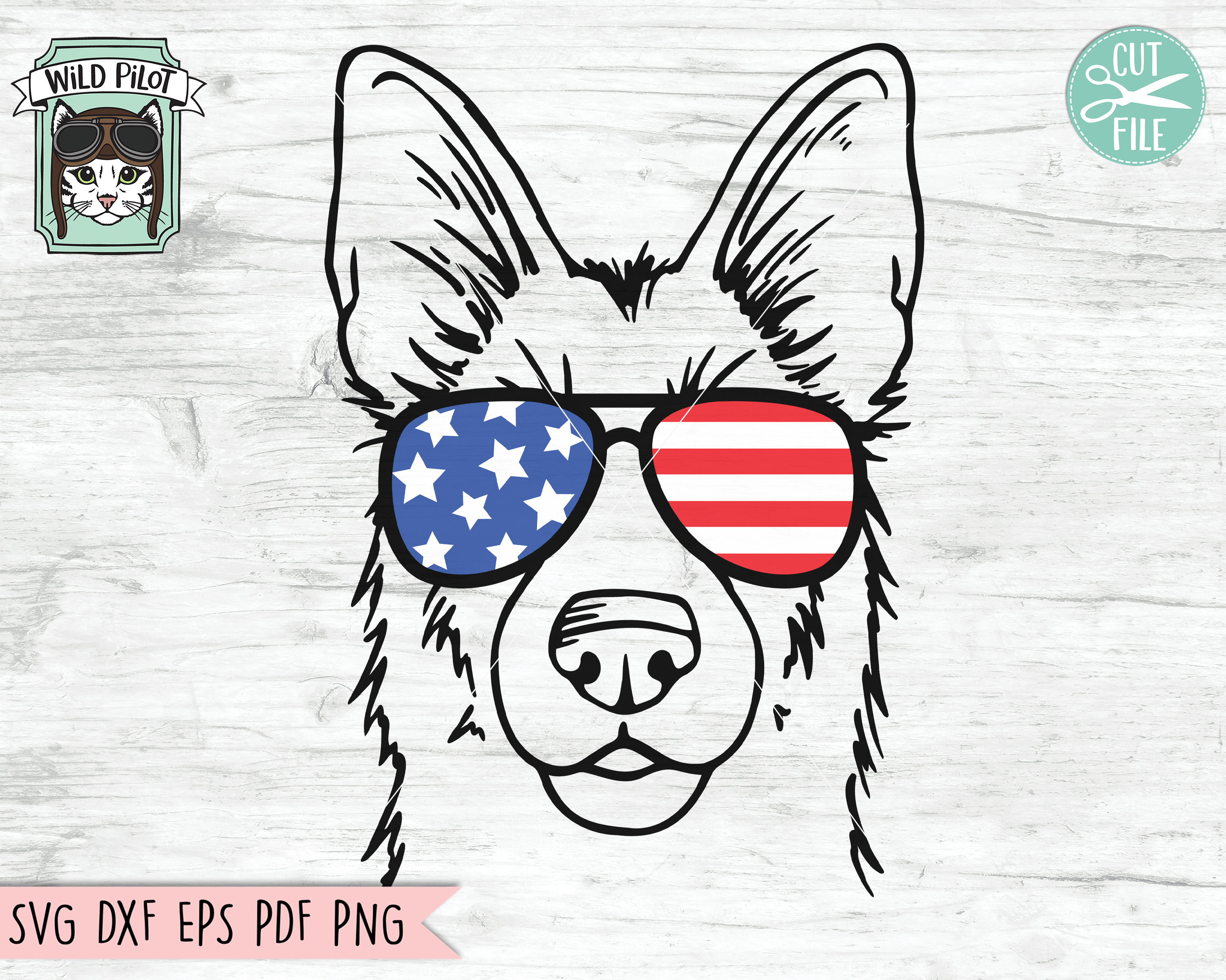 German Shepherd SVG, Fourth of July Dog svg file, July 4th German ...