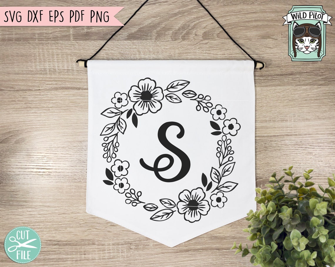 Flower SVG Files Flower Wreath SVG File Flower Borders - Etsy