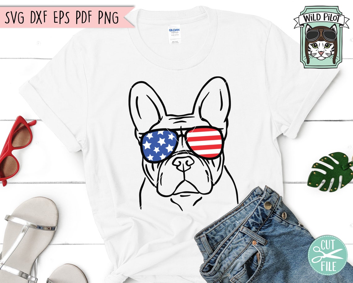 French Bulldog SVG, Fourth of July Dog Svg File, July 4th Frenchie Svg ...