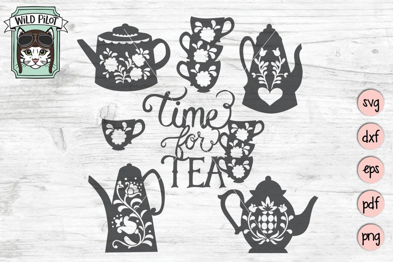 Tea Party SVG, Teapot SVG, Tea Cup Svg, Tea Party Cut Files, Teapot SVG ...