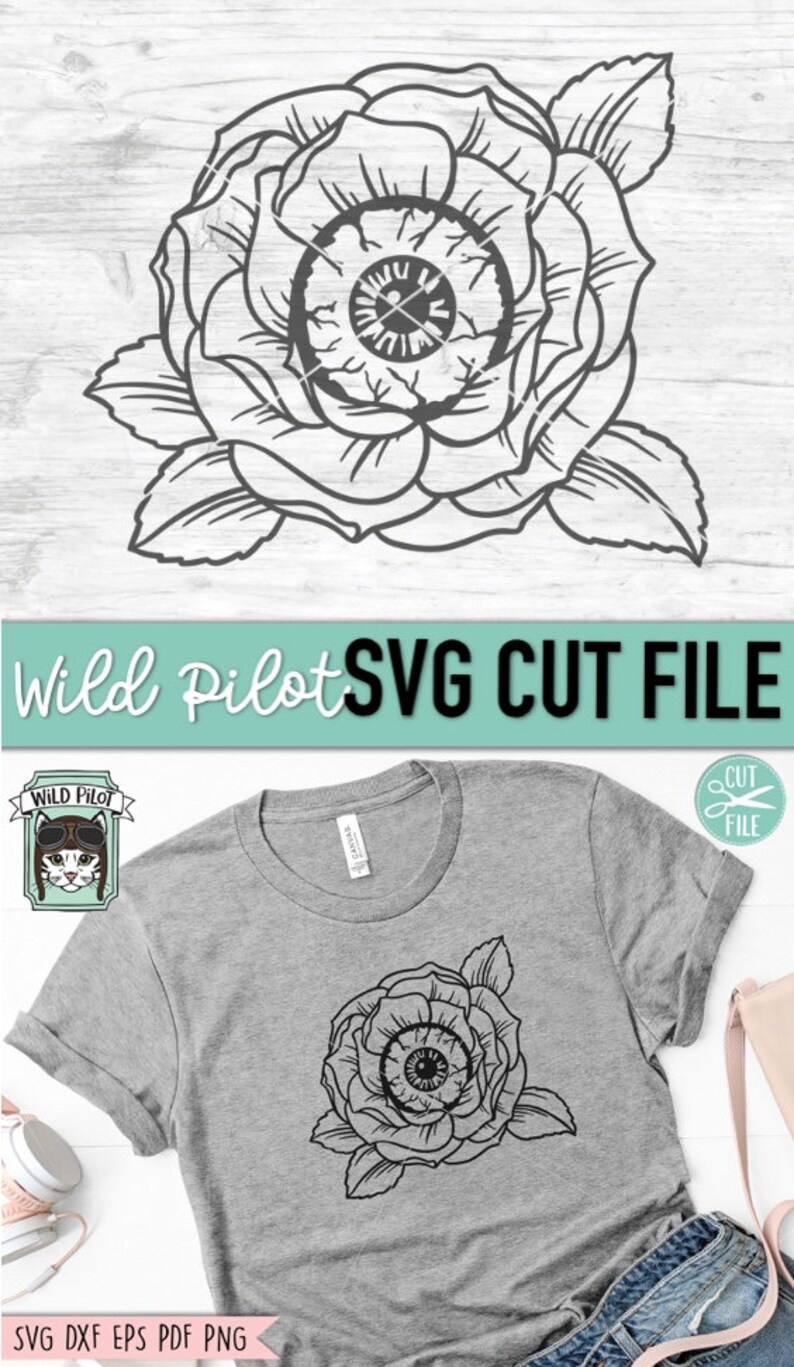 Flower Eye Svg File Rose Eyeball Cut File Floral Eye Svg | Etsy