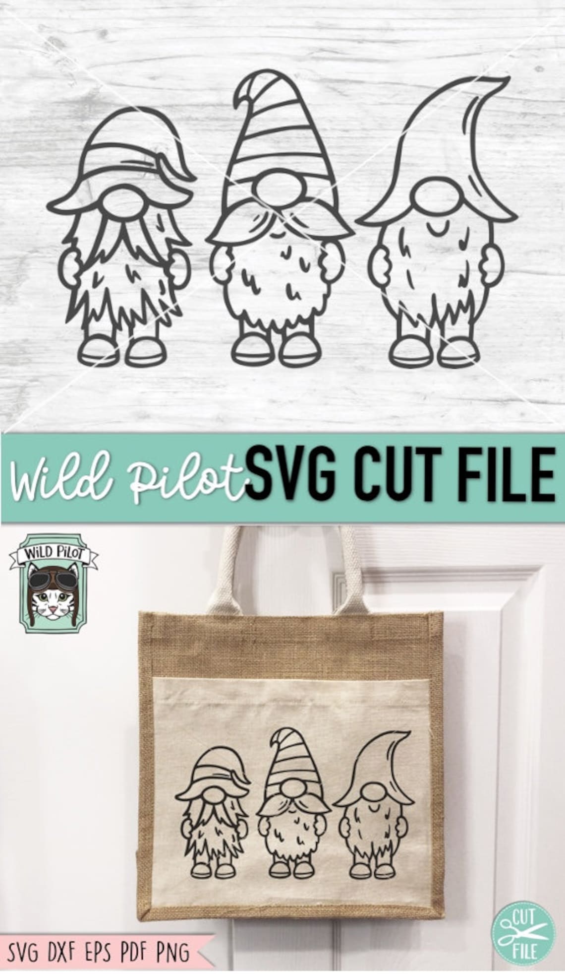 Gnome SVG File Gnome Cut File Gnome Clipart Gnome Vector | Etsy