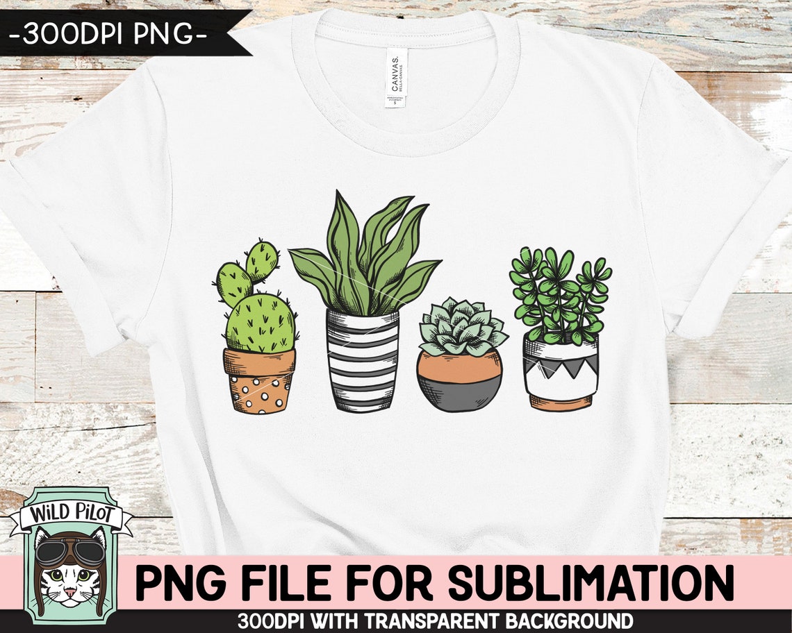 Cactus SUBLIMATION Design PNG Succulent PNG Sublimation File - Etsy