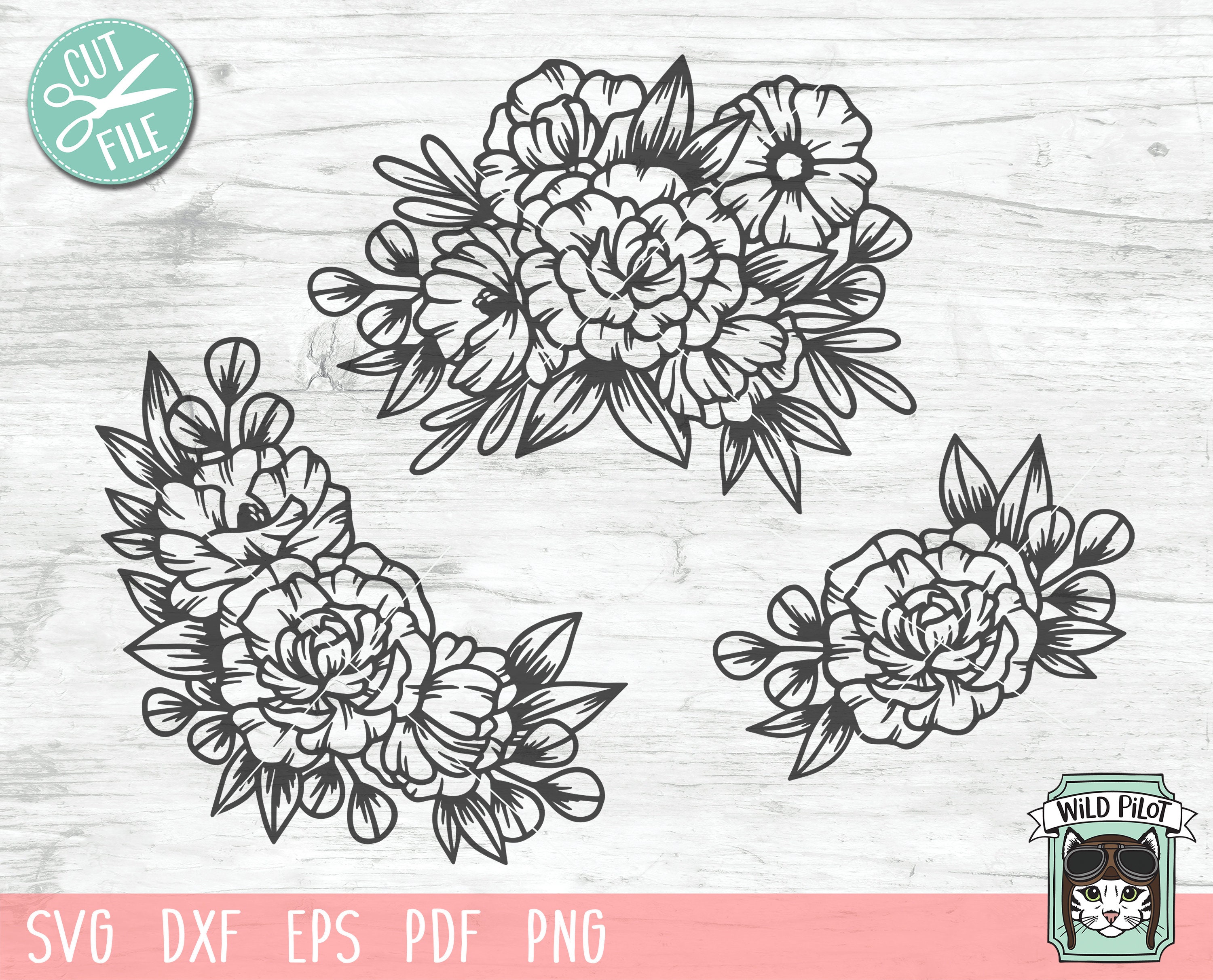 Flower SVG Files Flower Border SVG Floral SVG Files Flower - Etsy