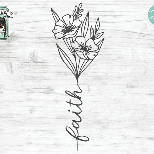 Floral Cross SVG Cut File Cross With Flowers SVG Christian - Etsy