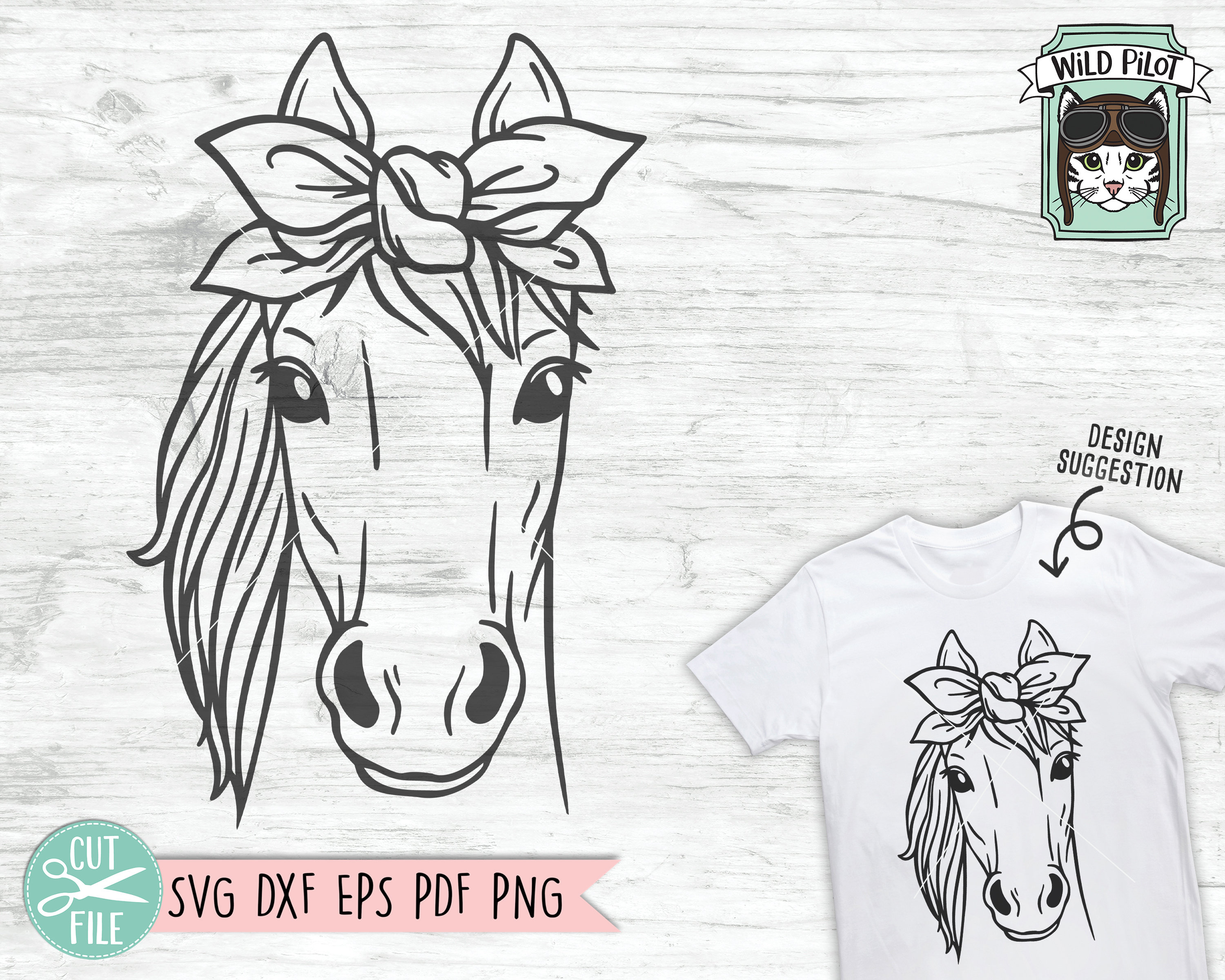 Horse Bandana SVG, Horse SVG File, Horse Cut File, Horse With Bandana ...