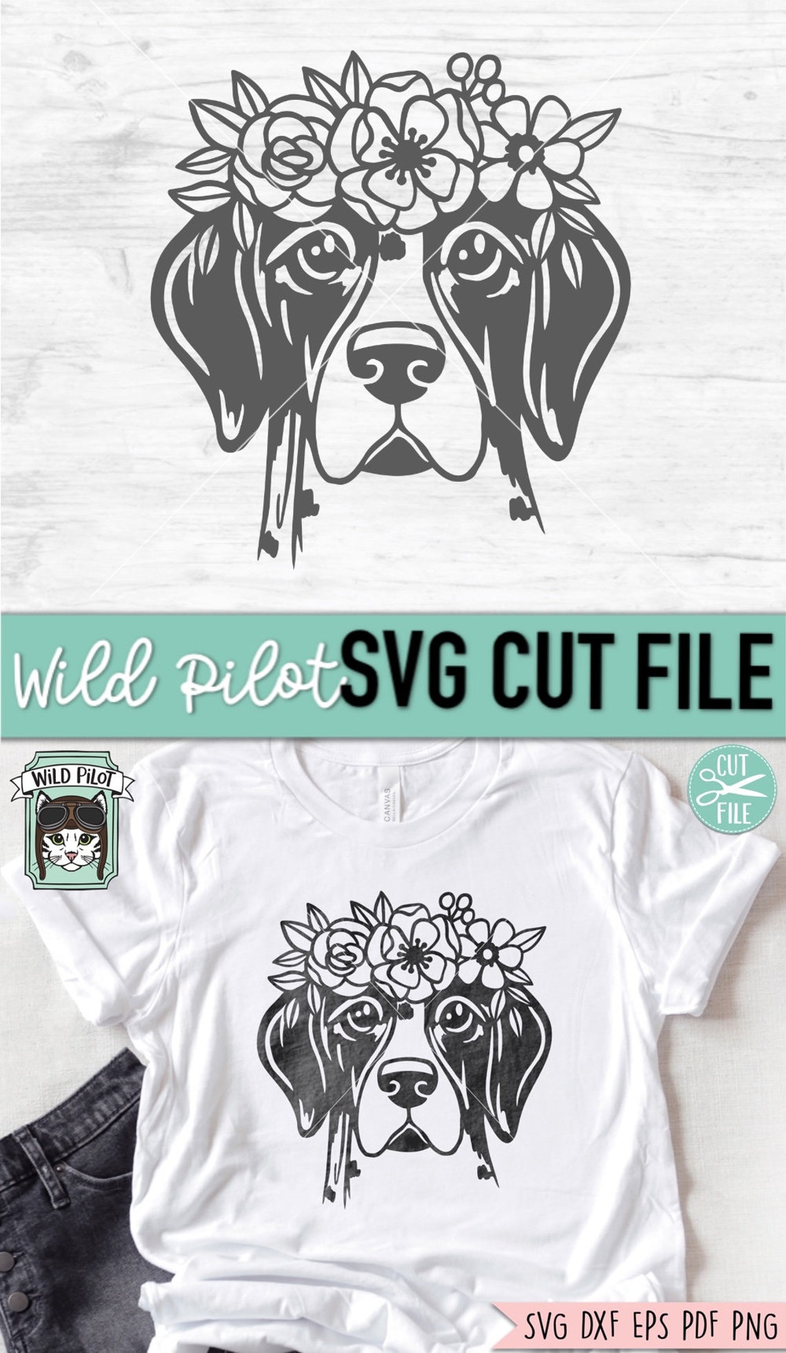 Dog SVG Dog Floral SVG Dog Lover SVG Pointer Svg Animal - Etsy