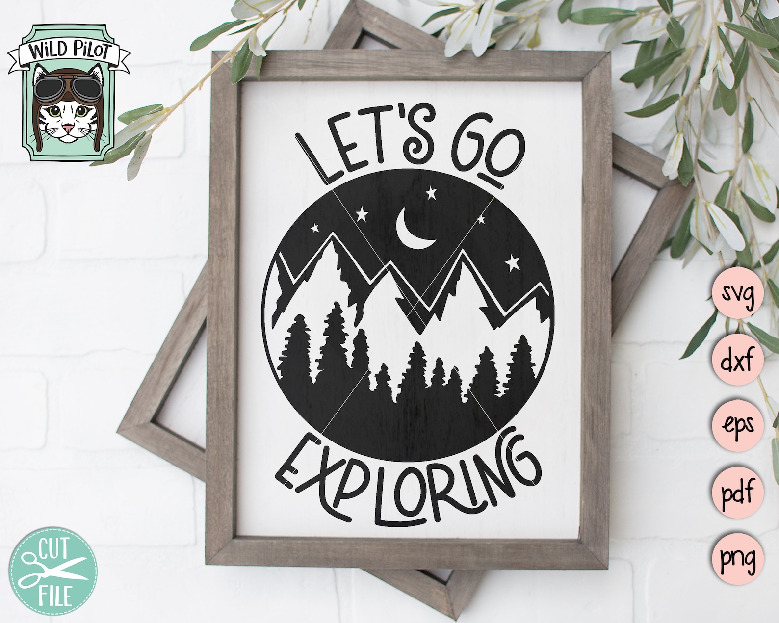 Lets Go Exploring Svg File, Camping Svg, Hiking Cut File, Outdoors ...