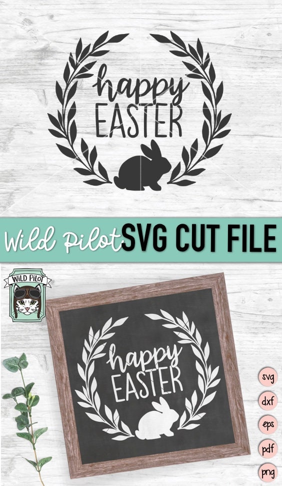 Happy Easter SVG Cut File Easter Sign SVG File Happy Easter - Etsy