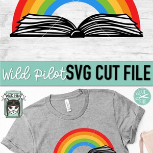 Rainbow SVG, Book SVG, Reading SVG, Book Lover Svg, Librarian Svg ...
