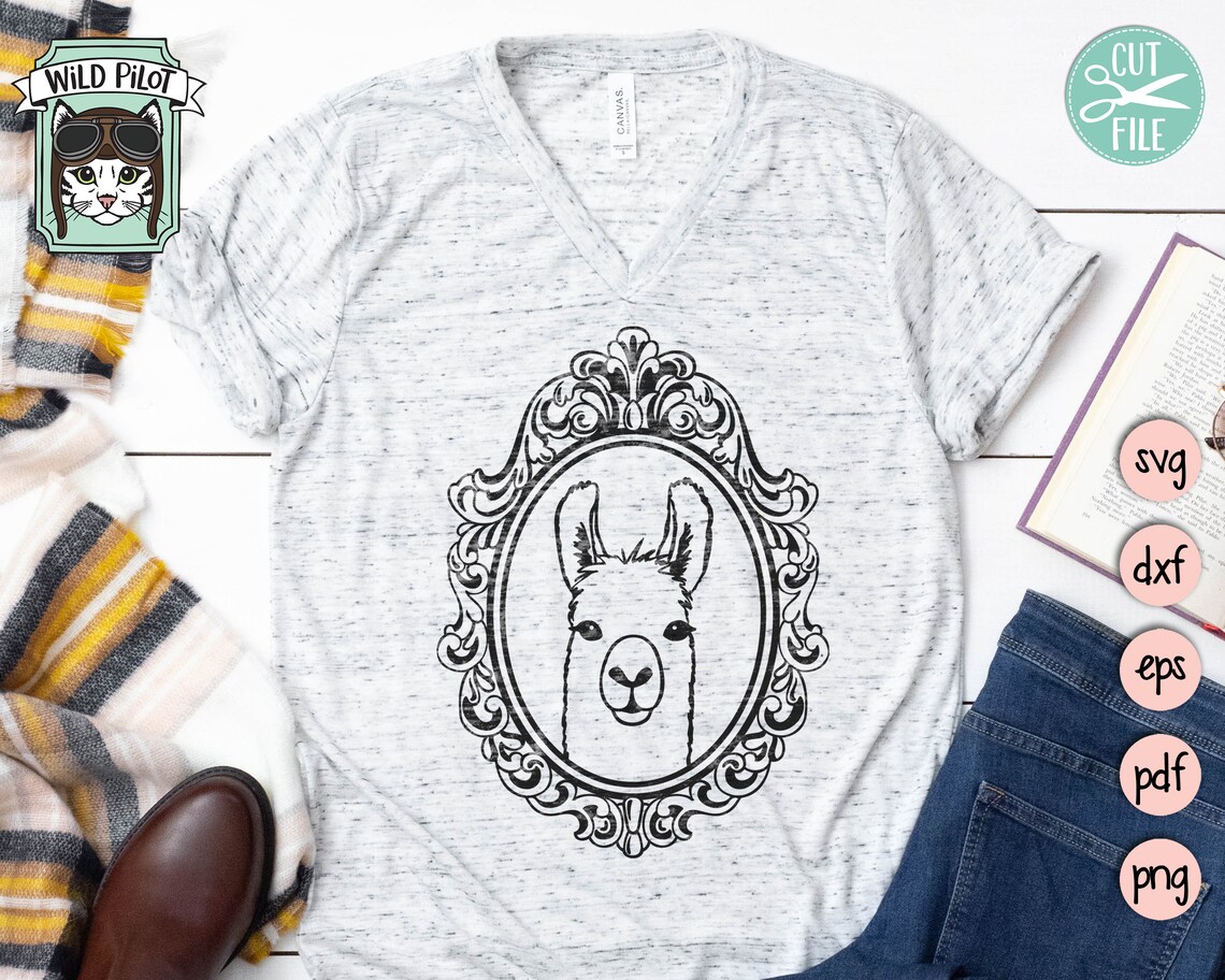 Llama Frame SVG, Llama Svg, Funny Llama Svg File, Llama Clipart, Llama ...