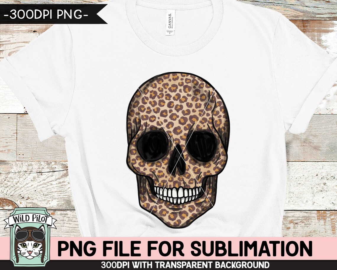 Leopard Skull SUBLIMATION Design PNG Leopard Skull Png File - Etsy