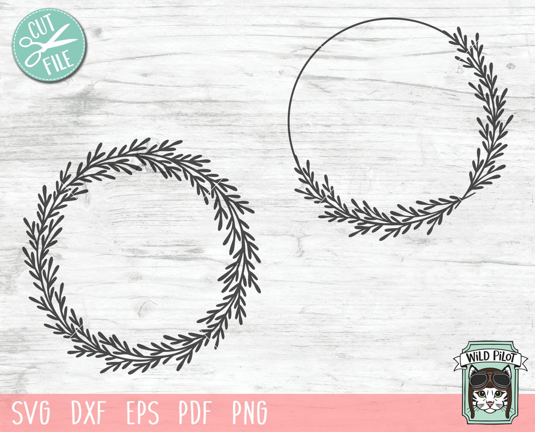 Wreath SVG File, Laurel Wreath Svg, Monogram Wreath SVG, Laurel Leaf ...